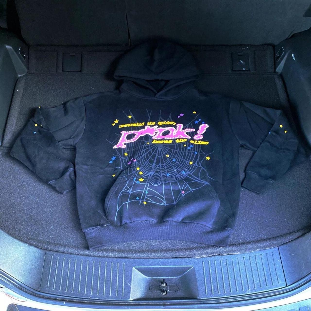 Pink Spider Hoodie S Depop