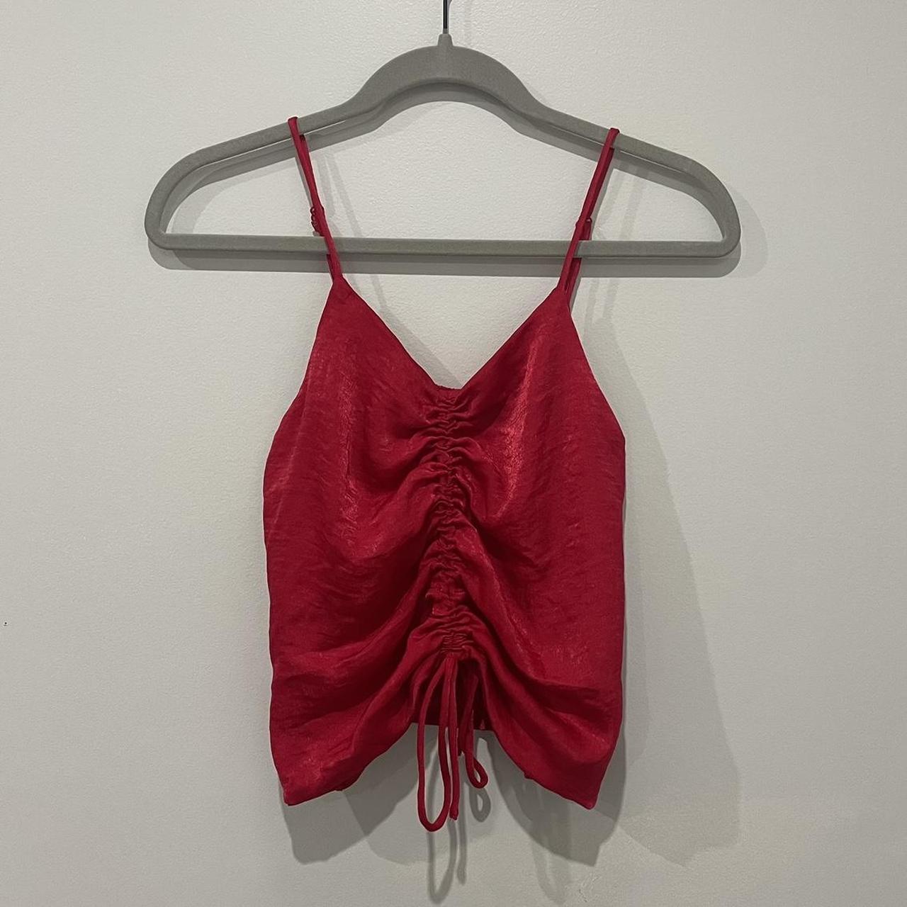 Red spaghetti strap tank, never worn! Would be great... - Depop