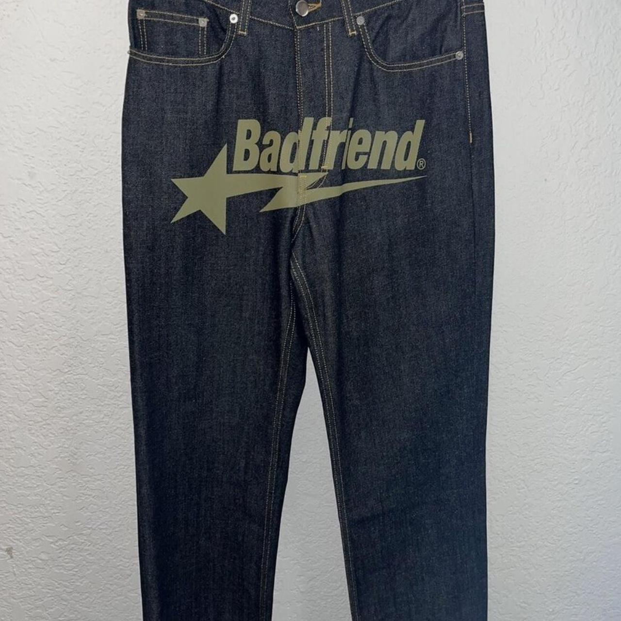 Bad Friend star jeans - navy blue denim with a... - Depop