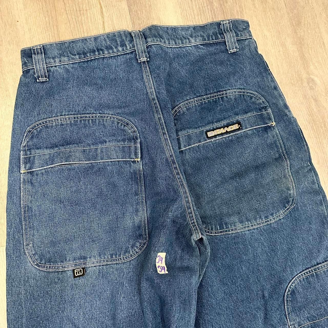 JNCO Men's Blue Jeans Crazy Baggy JNCO Fit Menace... - Depop