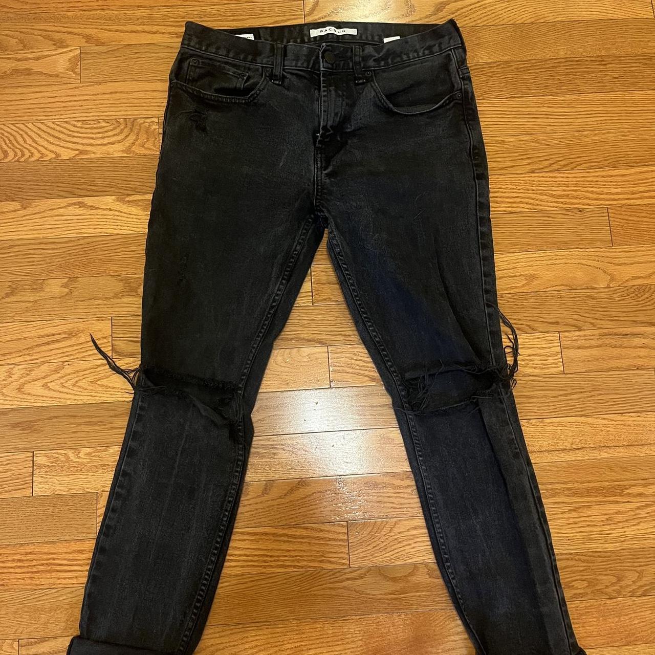 PacSun, black ripped jeans, 31x32 - Depop