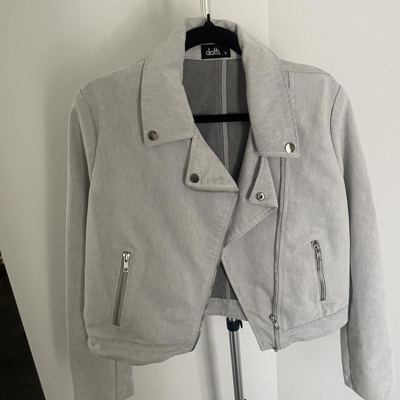 Dotti denim crop jacket. Size 10. Only worn once... - Depop