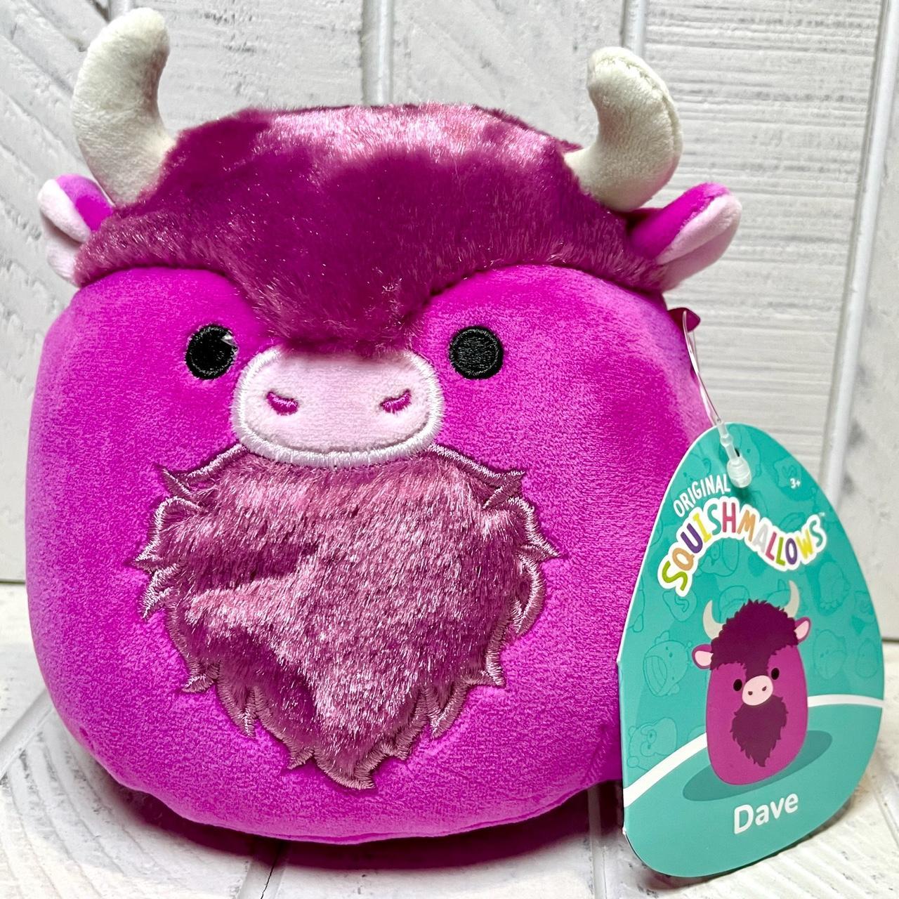Squishmallow 5” Dave The Bull Magenta Color Small... - Depop