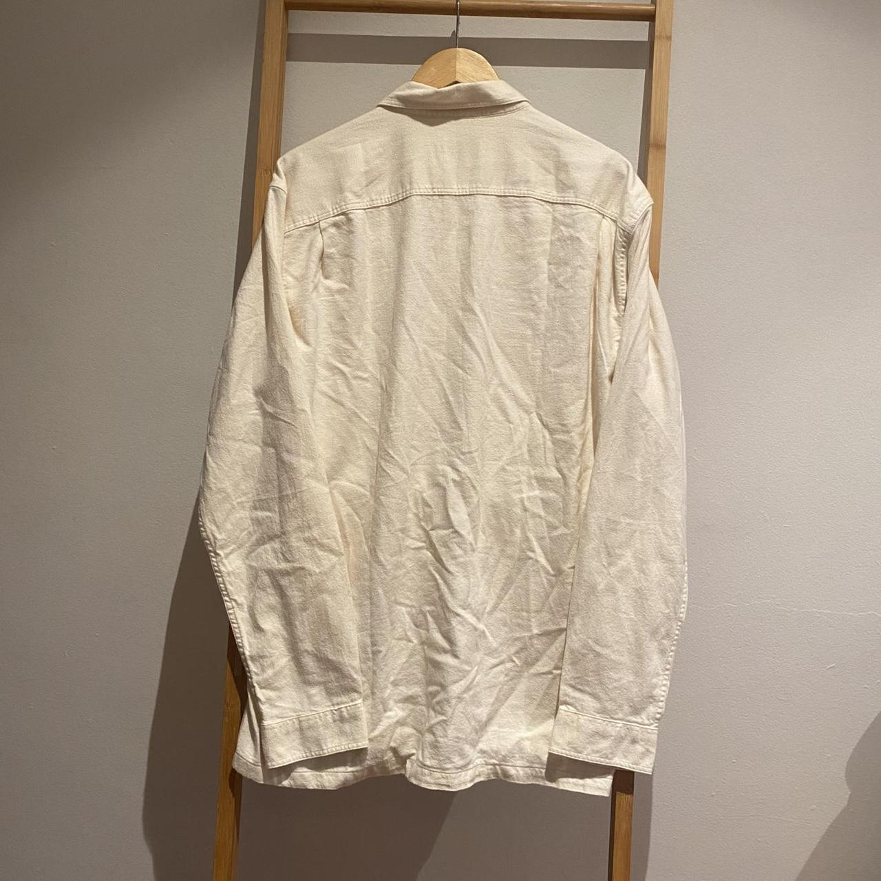 Patagonia flannel Undyed natural colour Cream/off... | Depop