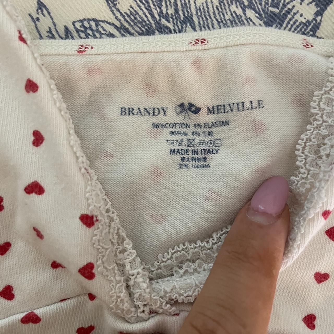 Brandy Melville heart lace tank Super cute just... - Depop