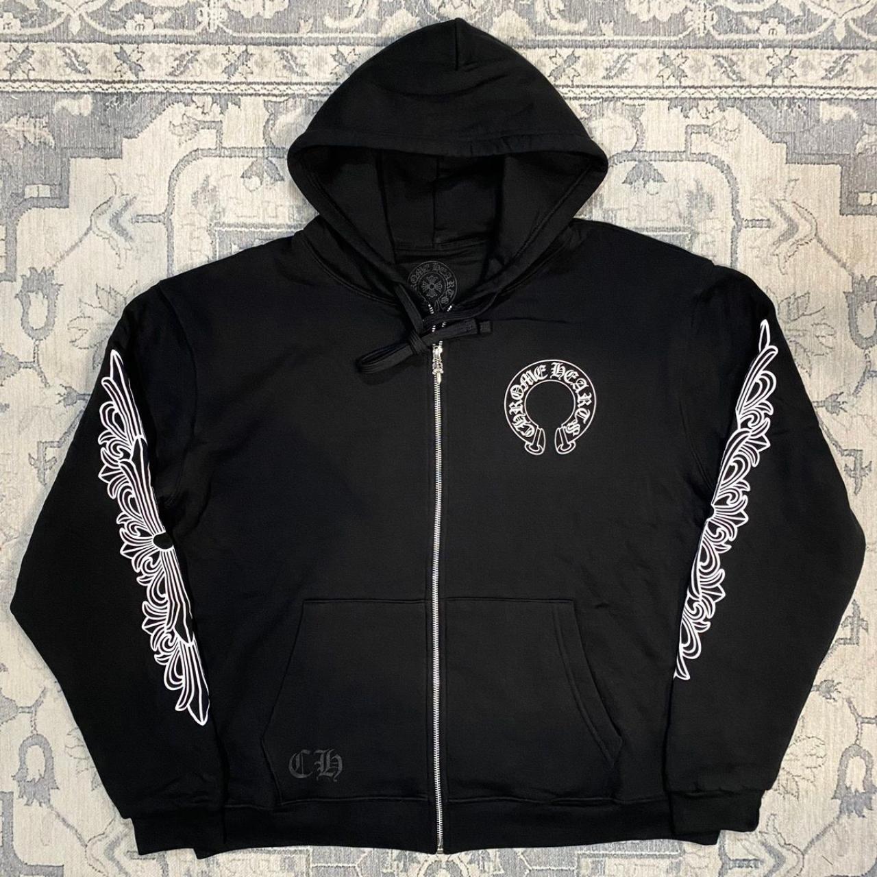 Black Chrome Hearts Jacket | Depop