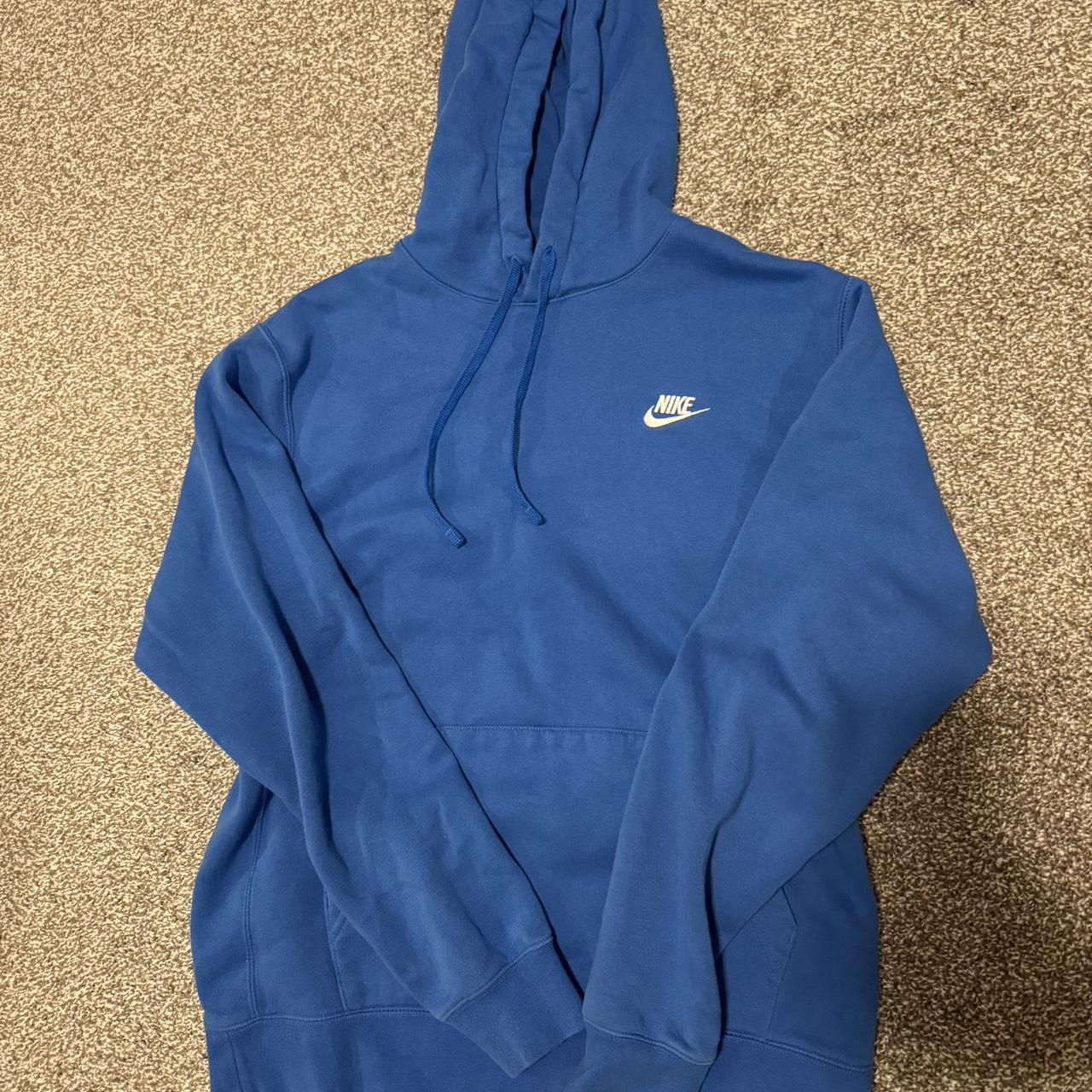 medium rare bright blue color, nike hoodie - Depop