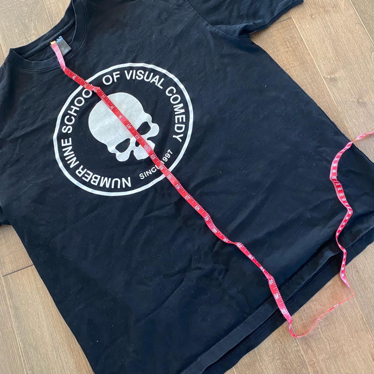 Number nine school of visual comedy skull tee,... - Depop
