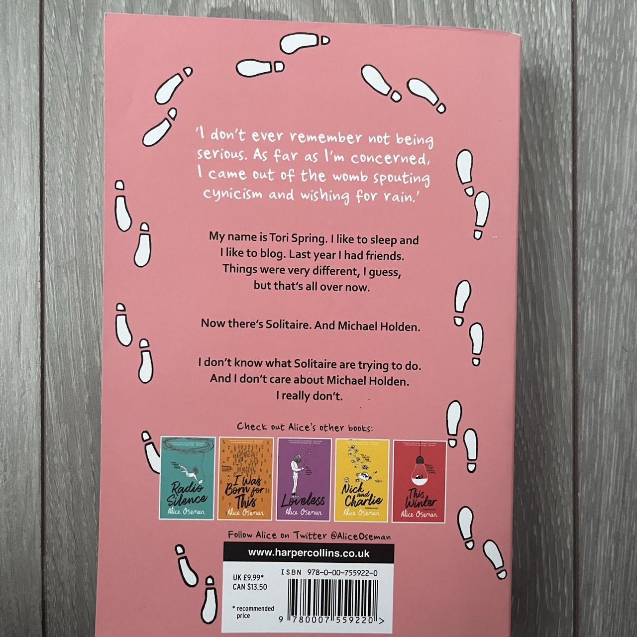 Solitaire by Alice Oseman Heartstopper serie,... - Depop