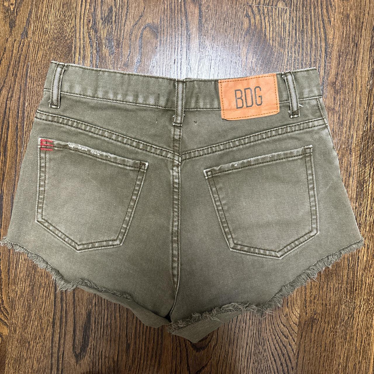 Urban outfitters green Jean shorts size 26 💚 - Depop