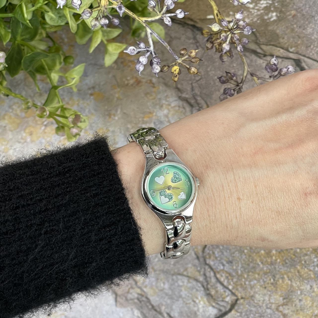 Heart Watch (Working) A43 Cute silver watch with a... | Depop