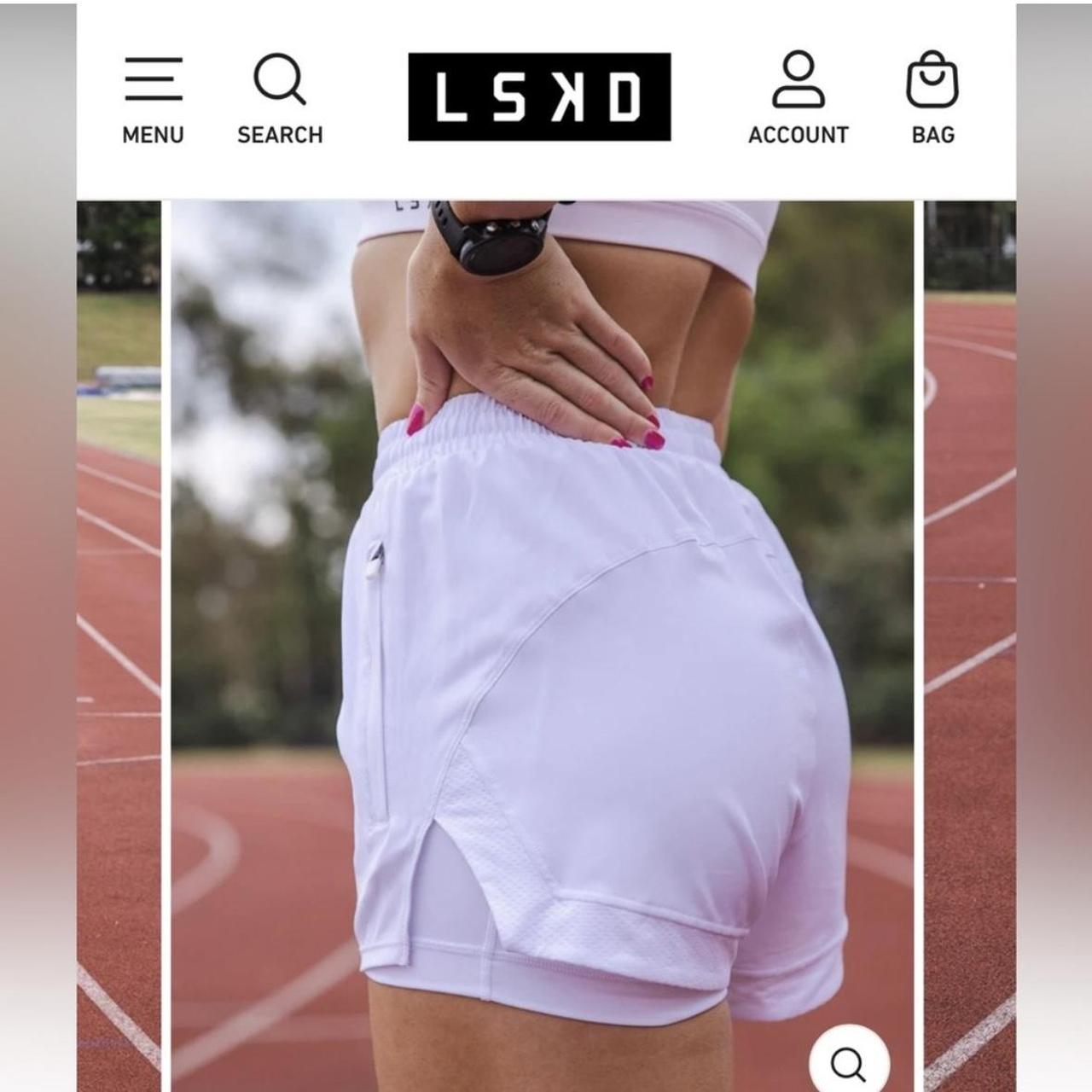 LSKD Small Running/Active Shorts White Worn once - Depop