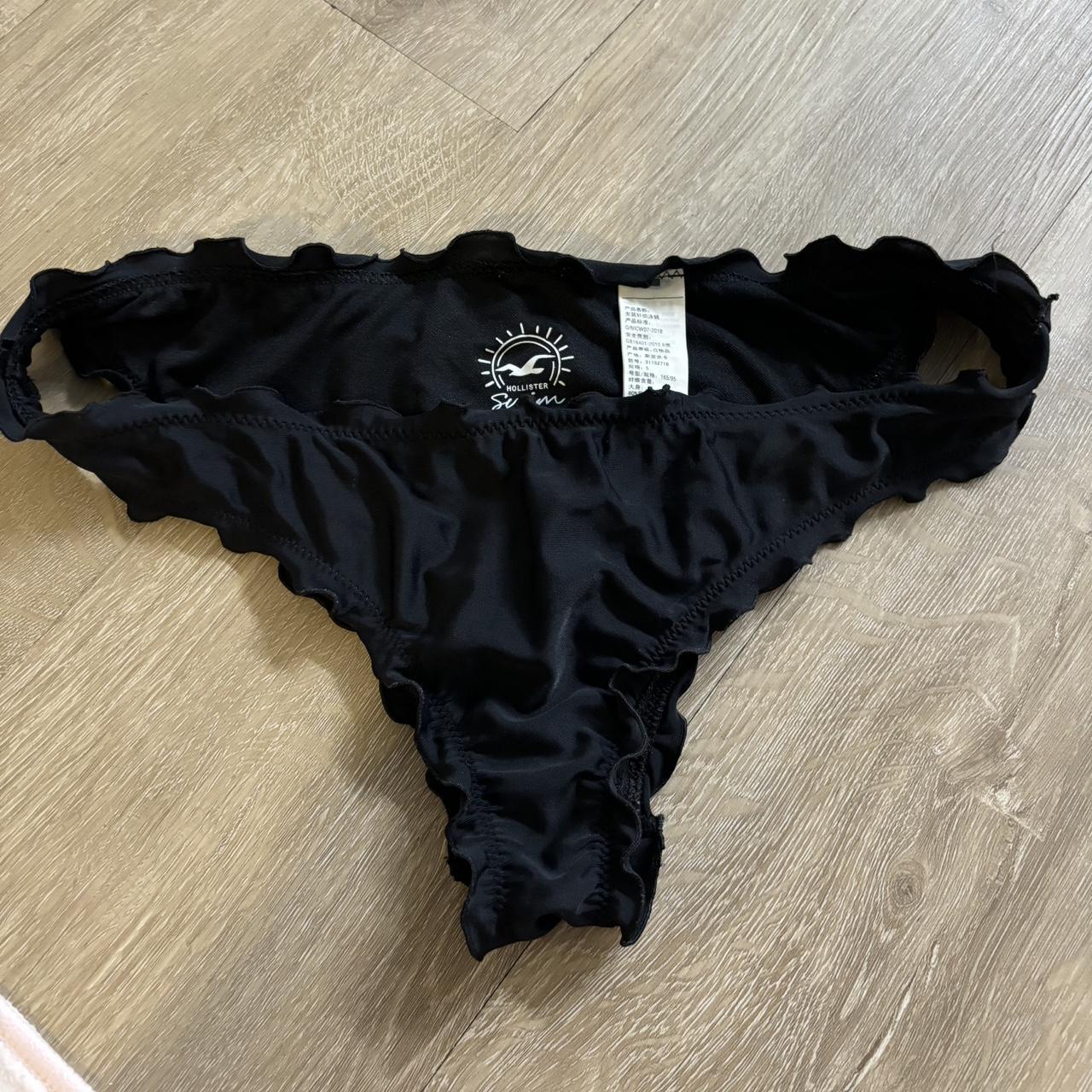 Hollister Co. black bikini bottoms Ruched cheeky... - Depop