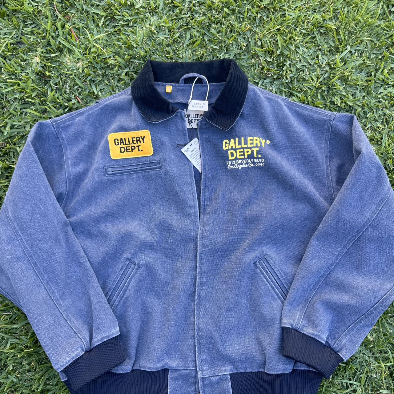 New Gallery Dept. Jacket blue and yellow Size XL... - Depop
