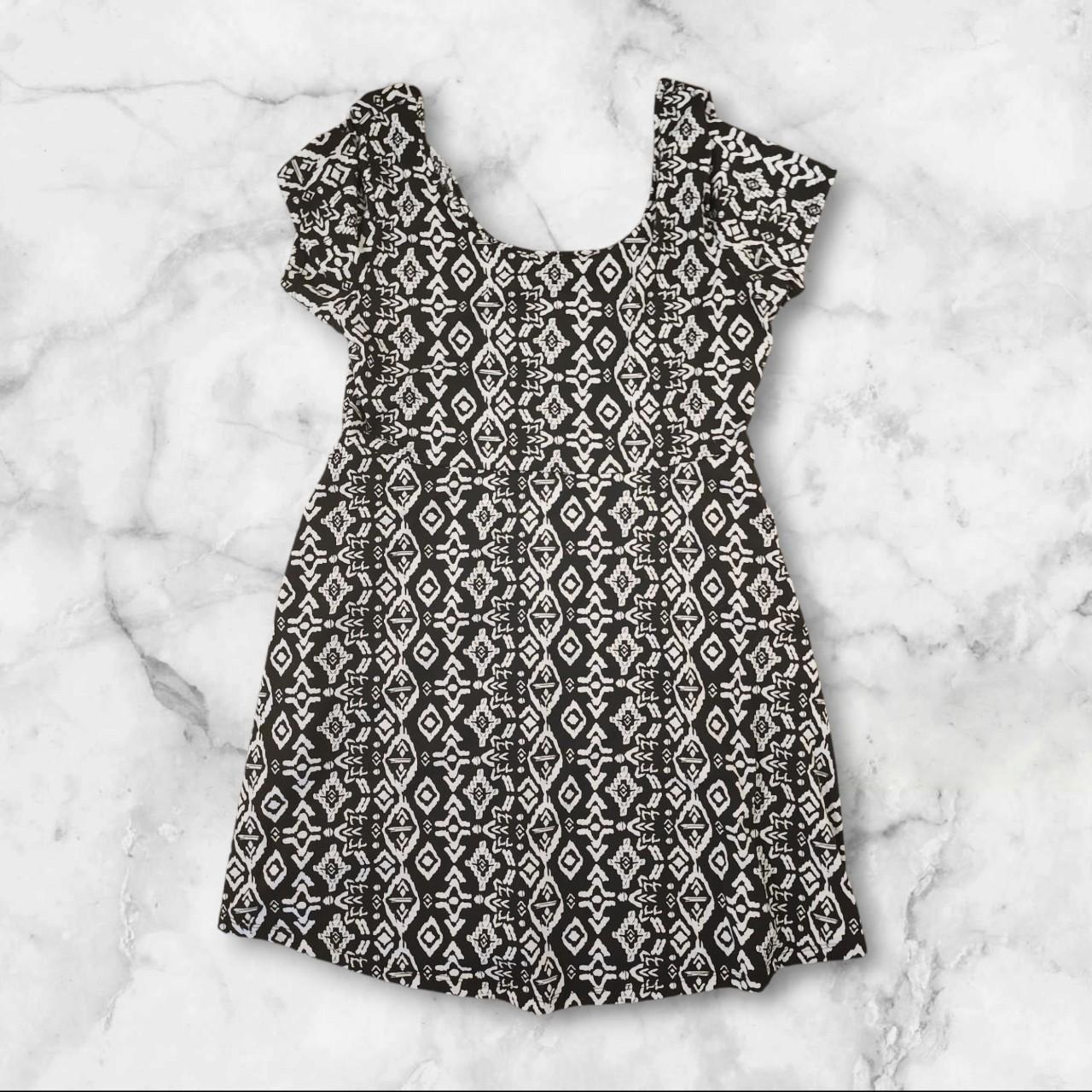 Black and white diamond pattern dress #blackandwhite... - Depop