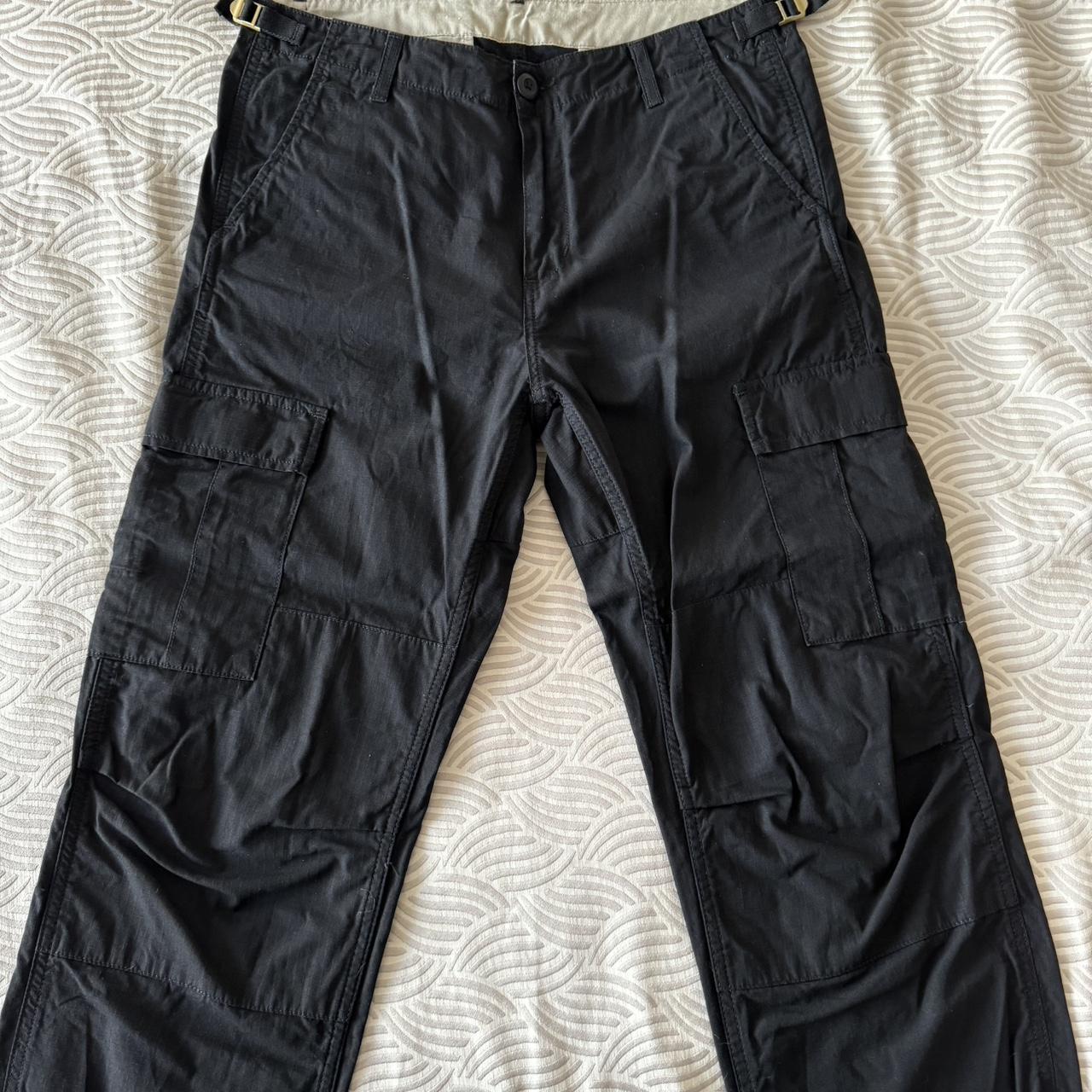 Mens Black Carhartt Aviator Pants/Cargos Like New,... - Depop