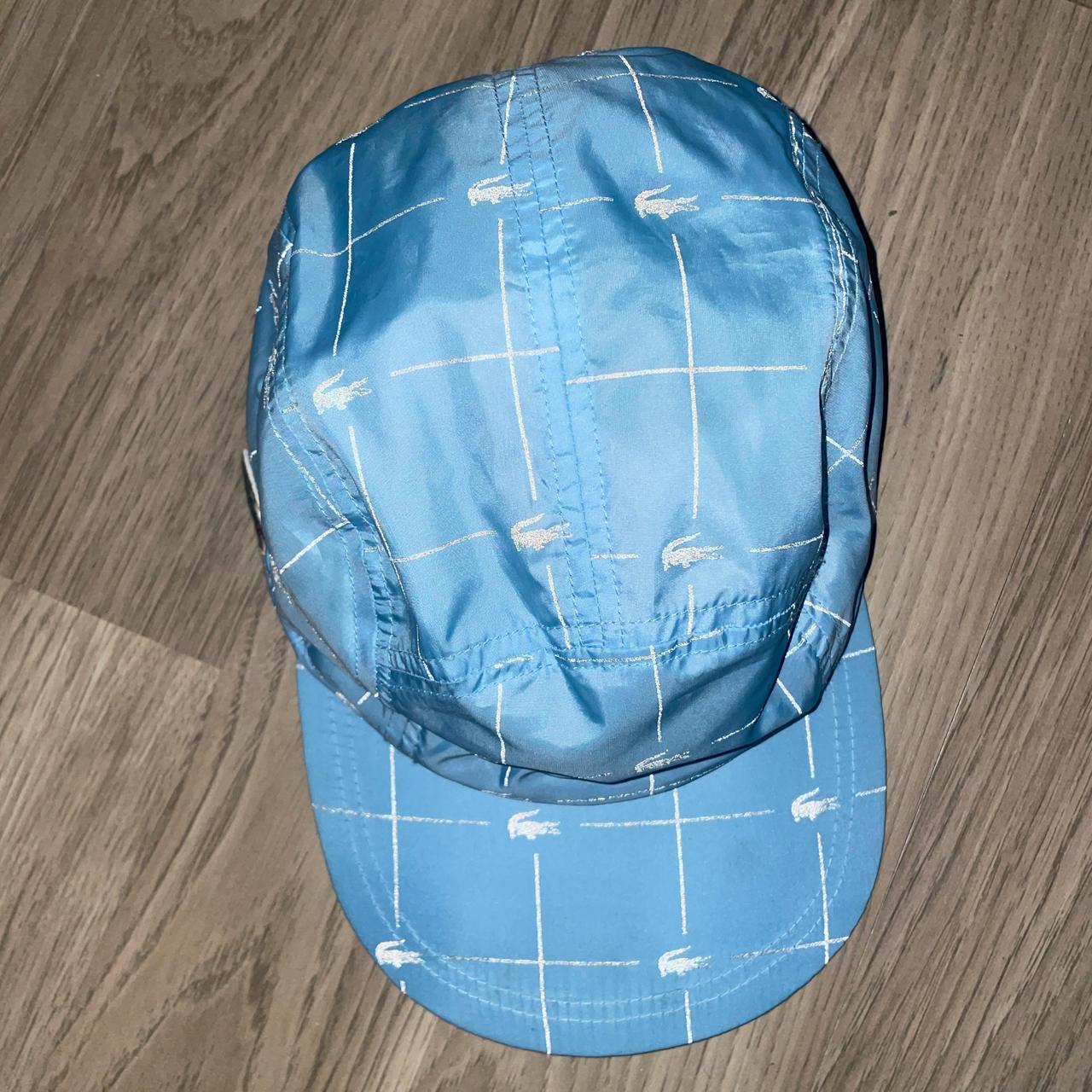 Supreme LACOSTE Reflective Grid Nylon Camp Cap - Depop