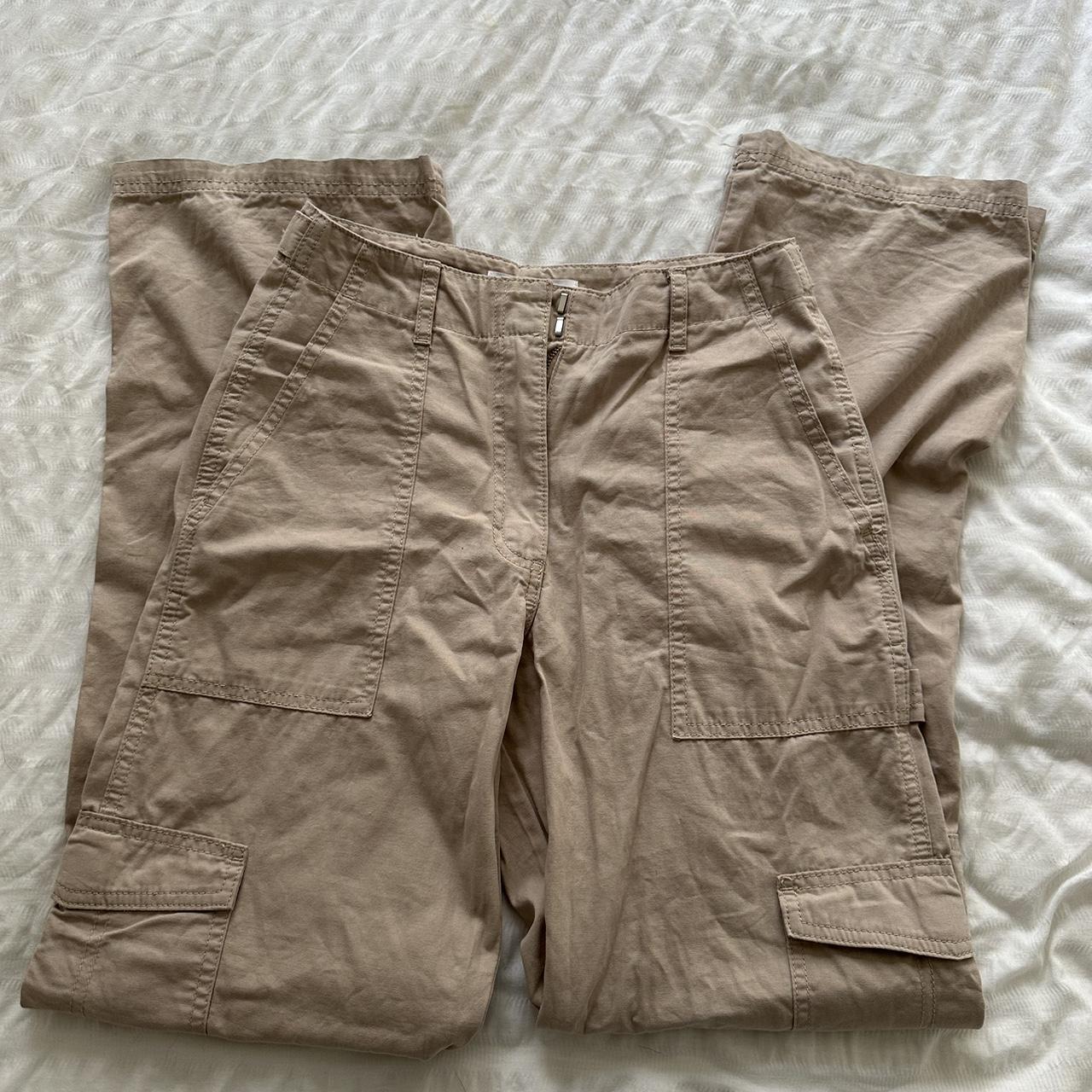 SUPRE CARGO PANTS - tan coloured only been worn a... - Depop