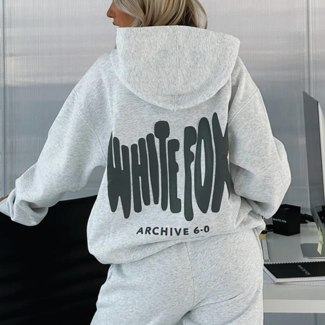 White fox Archive 6.0 Tracksuit Set - grey/off-white... - Depop