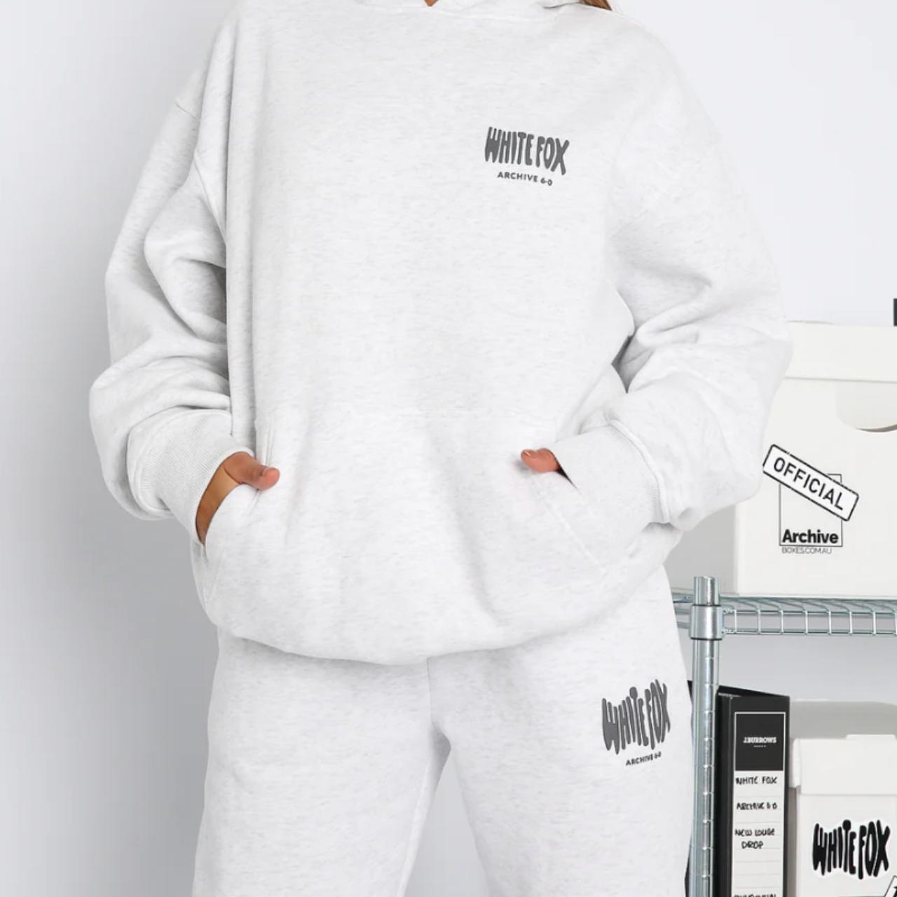 White fox Archive 6.0 Tracksuit Set - grey/off-white... - Depop