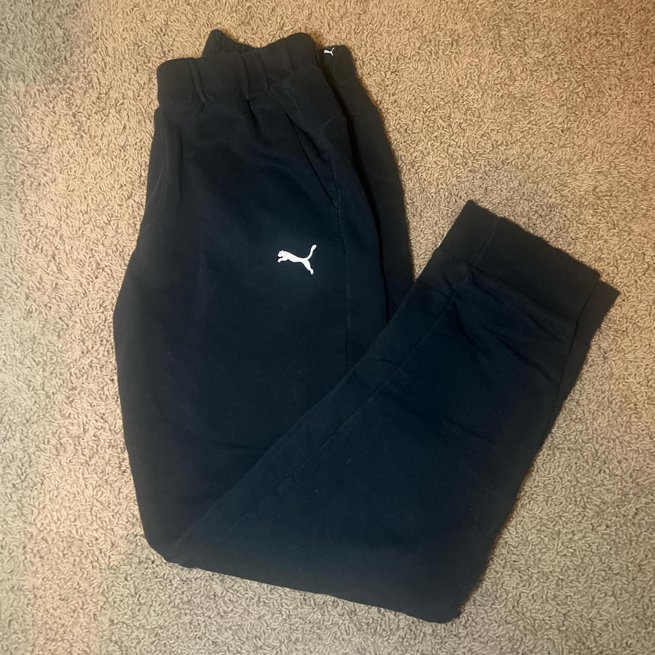 Black Puma joggers size M fit like a small - Depop