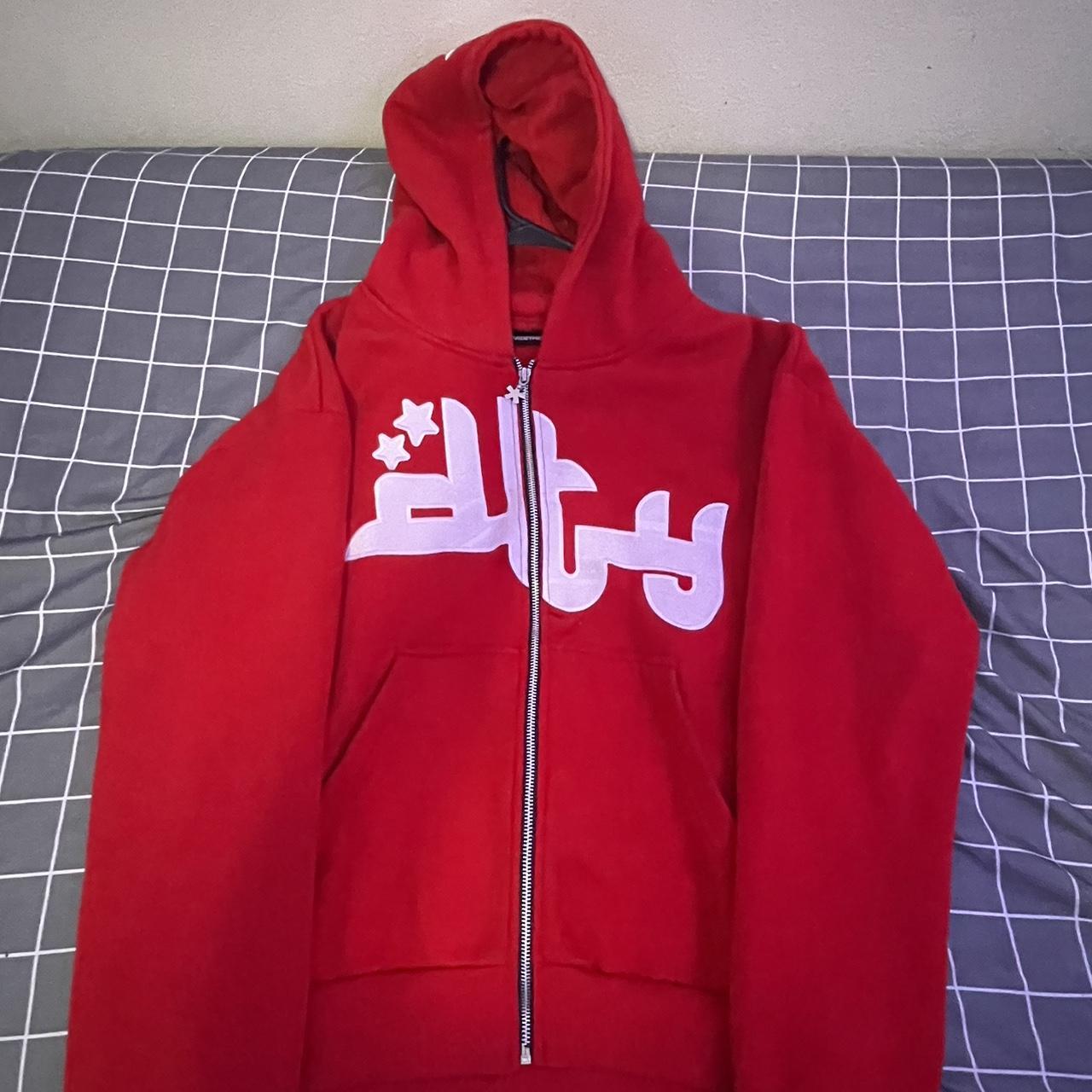 Large Red Divide The Youth (DTY) hoodie worn 3 times | Depop