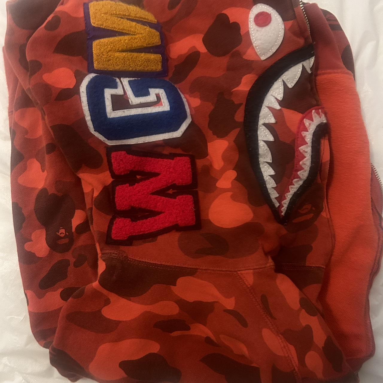 Red Bape Hoodie Slightly Worn, No rips or Tears... - Depop