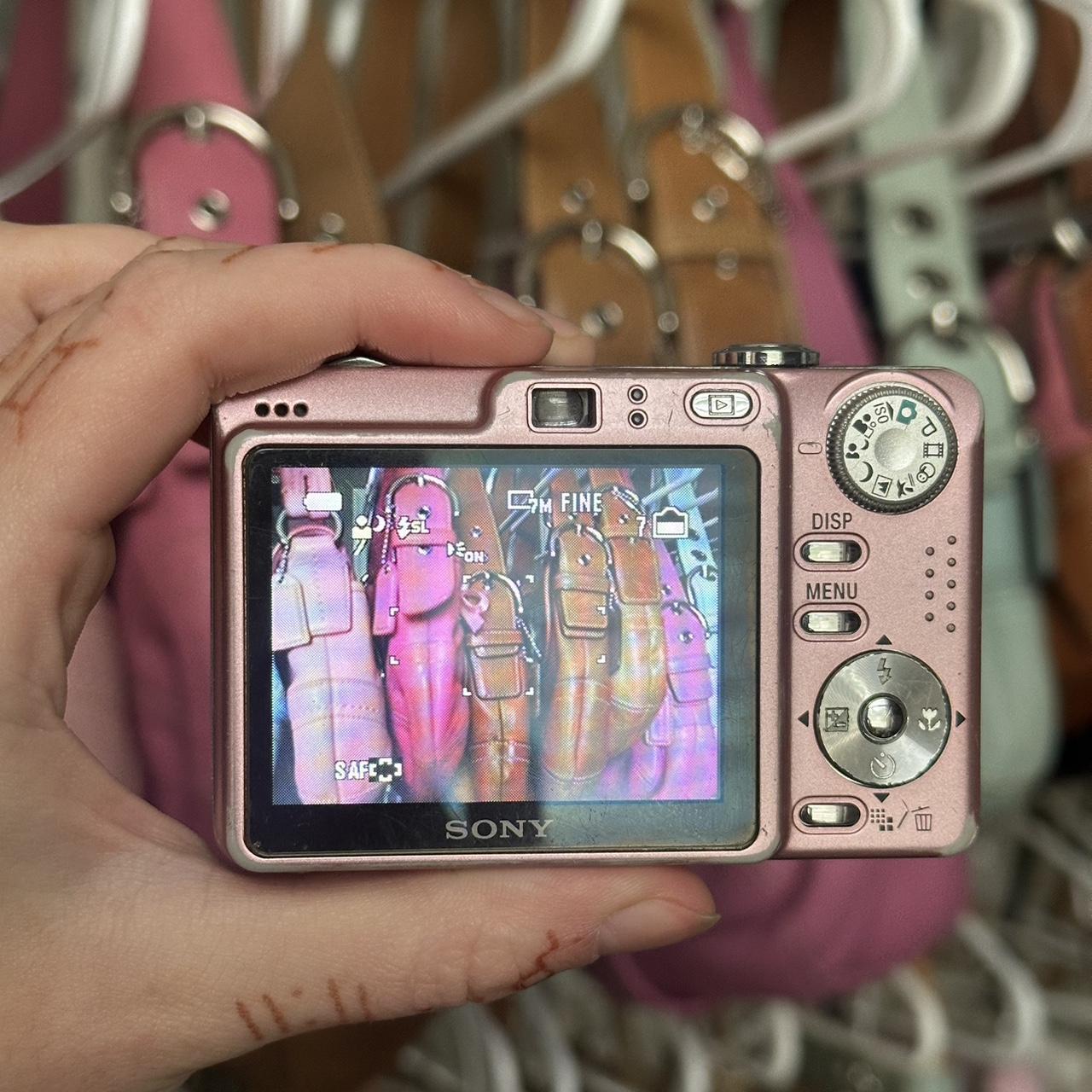 Pink Sony DSC-W55 CyberShot vintage y2k digital... - Depop