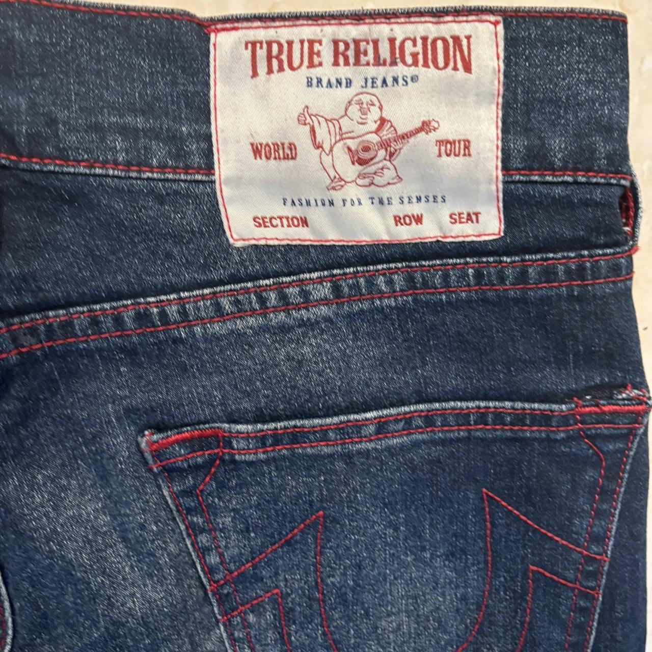 true religion ricky red T stiching worn twice size 29 | Depop