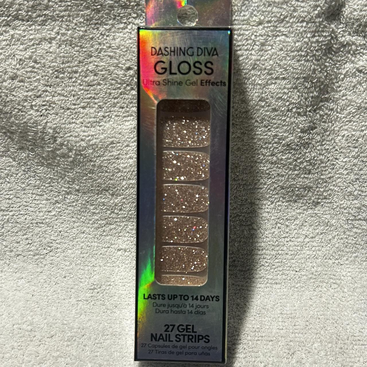 Dashing Diva Gloss Nail Strips in gold sparkle.... - Depop
