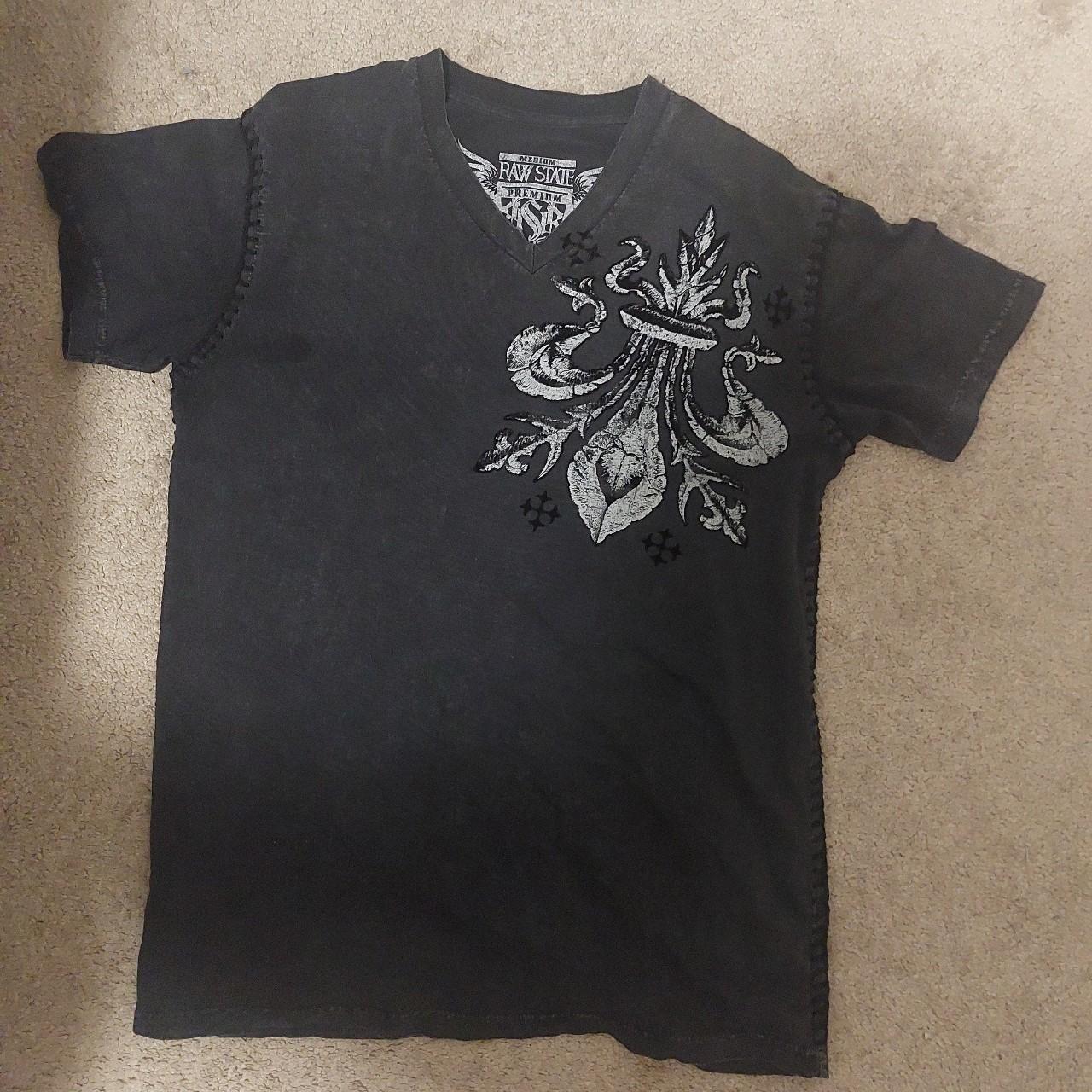 Black raw state shirt! Size M, Dm for measurements... - Depop