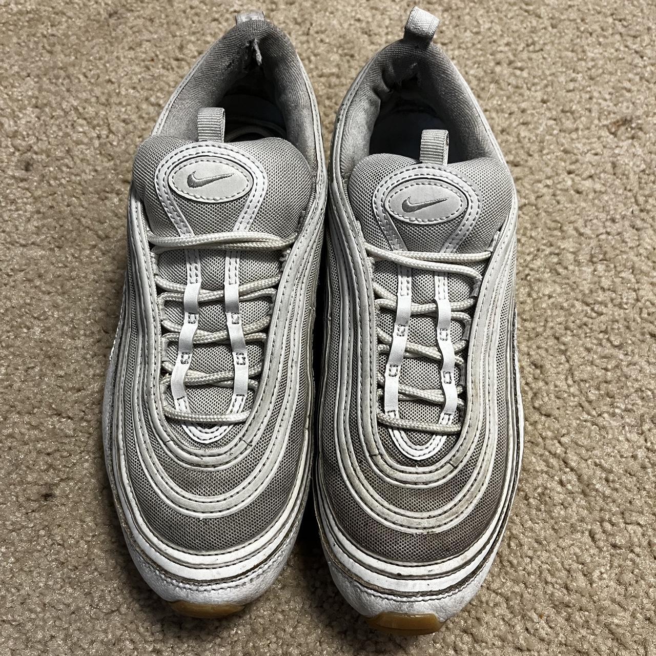 Nike Air Max 97 white trainers Very beat - Depop