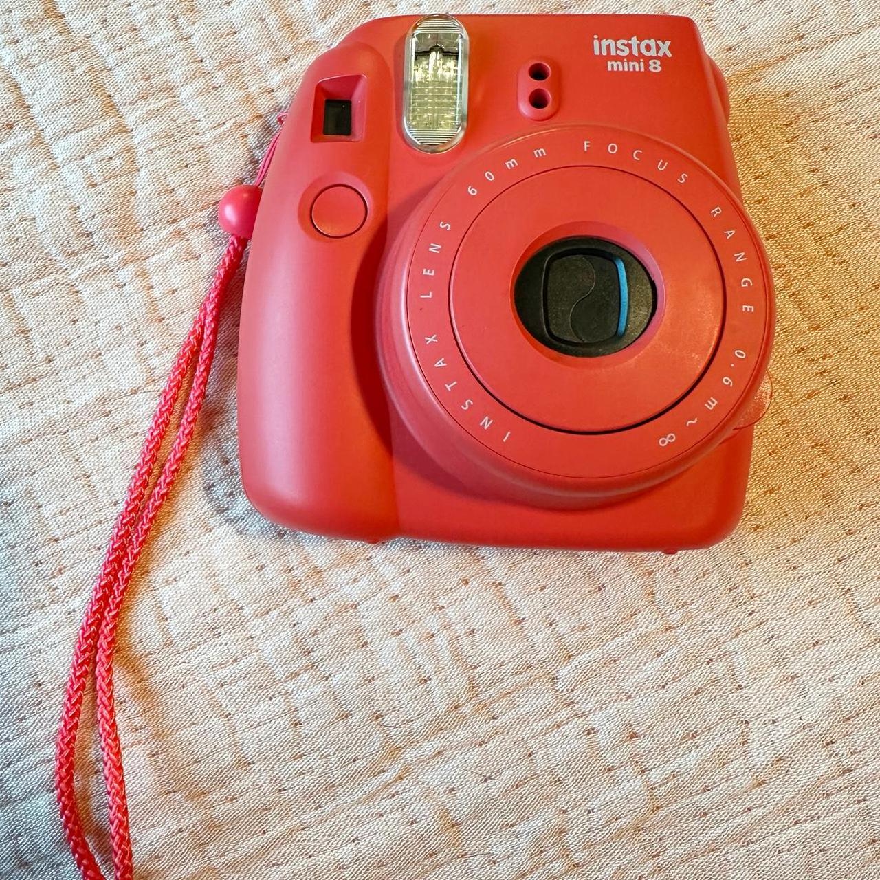 Coral Instax Polaroid Camera - Depop