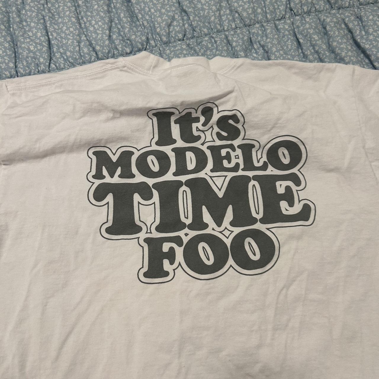 vintage modelo tee in vintage condition $5... - Depop
