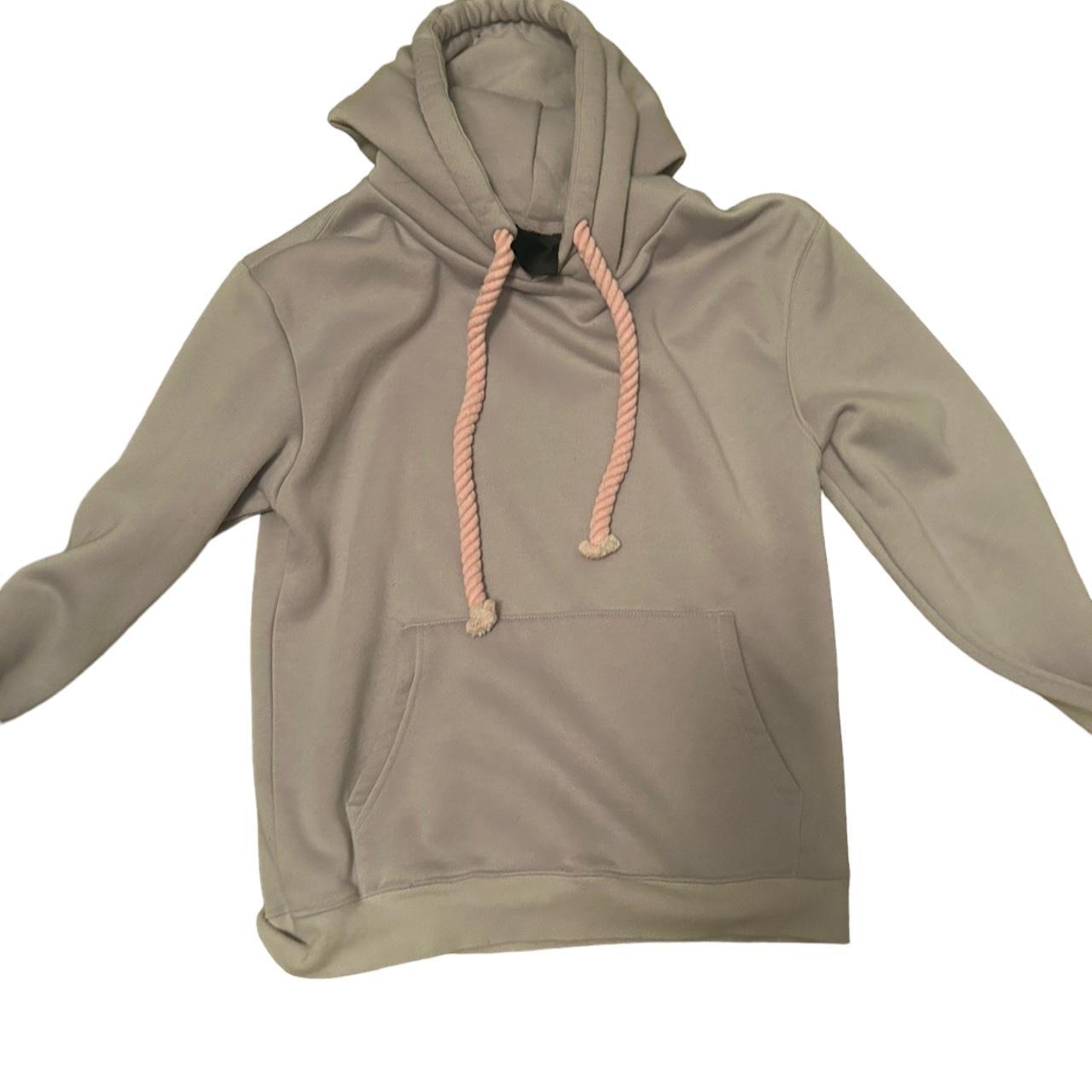 Syna world track suit gray and pink hoodie Small... - Depop