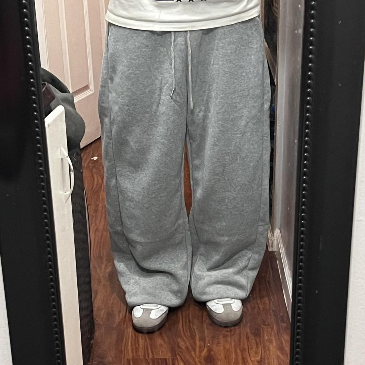 Baggy grey sweatpants have a super nice baggy... - Depop
