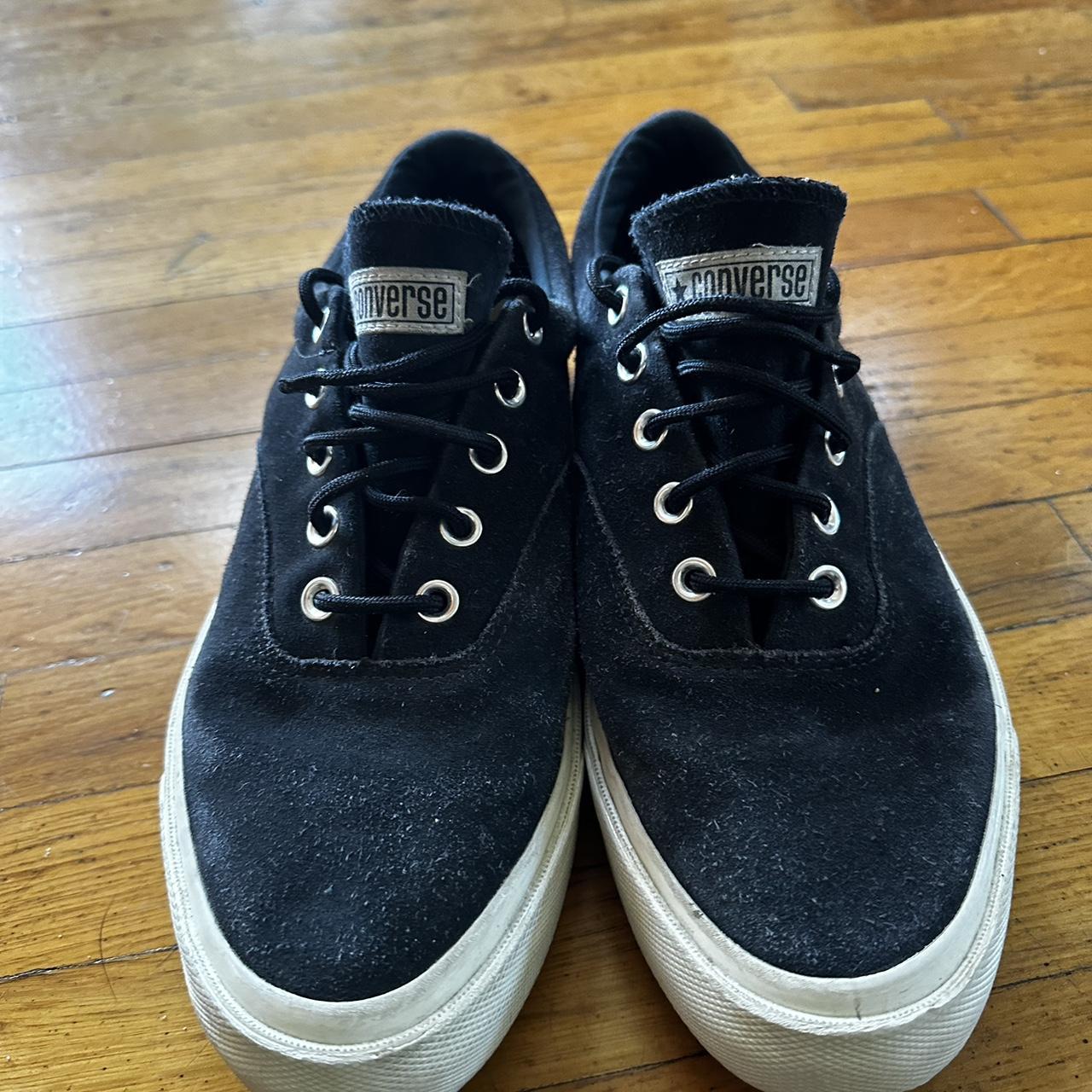 Converse Skid Grip Cons Nubuck Low Black Pre... | Depop
