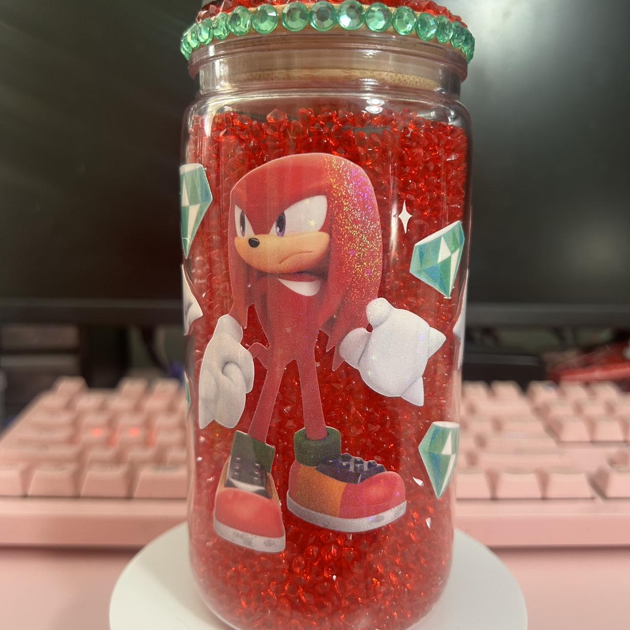 knuckles the echidna inspired 16oz acrylic tumbler... | Depop