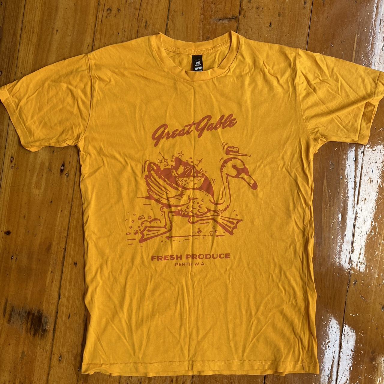 Awesome great gable band tee. Vintage yellow look.... - Depop