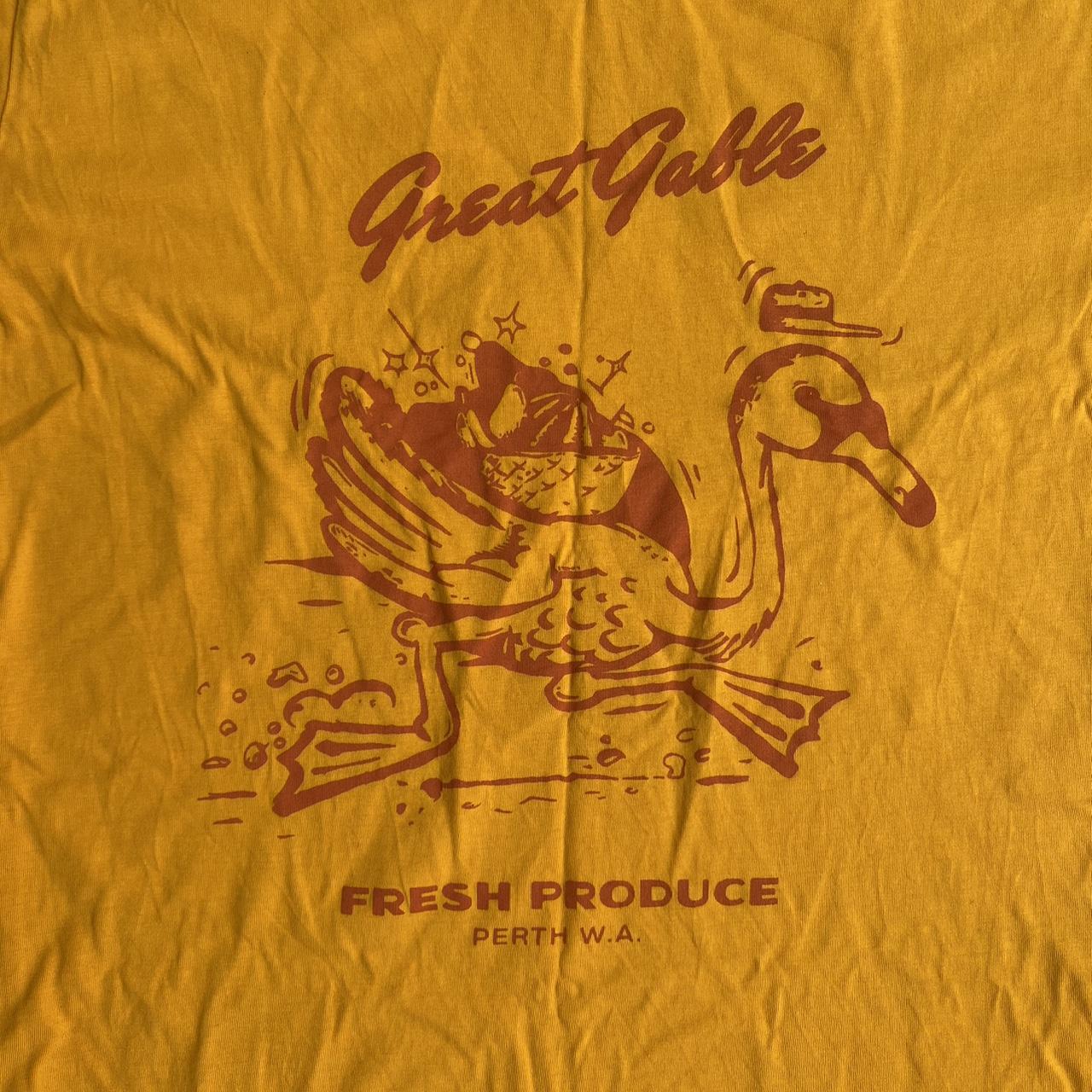 Awesome great gable band tee. Vintage yellow look.... - Depop