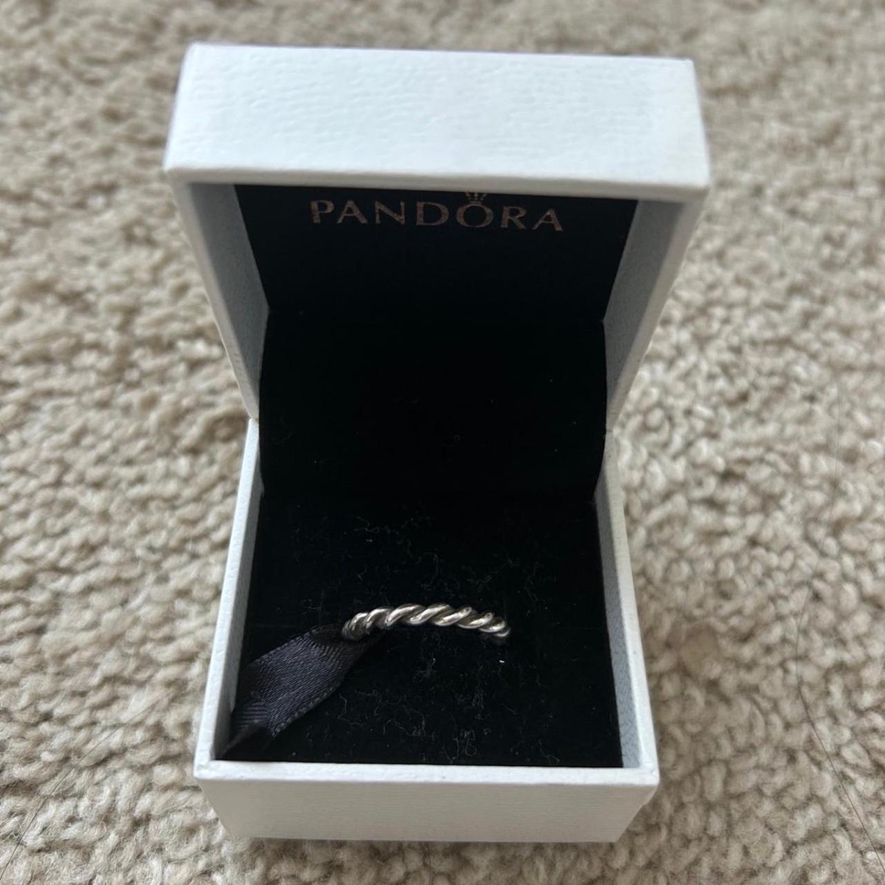 Pandora silver twist ring, US 5. - Depop