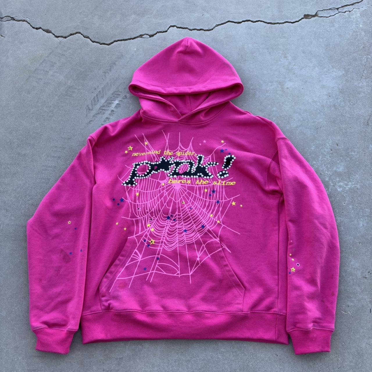 pink spider hoodie ‼️dm before buying‼️ #goodcondition... - Depop