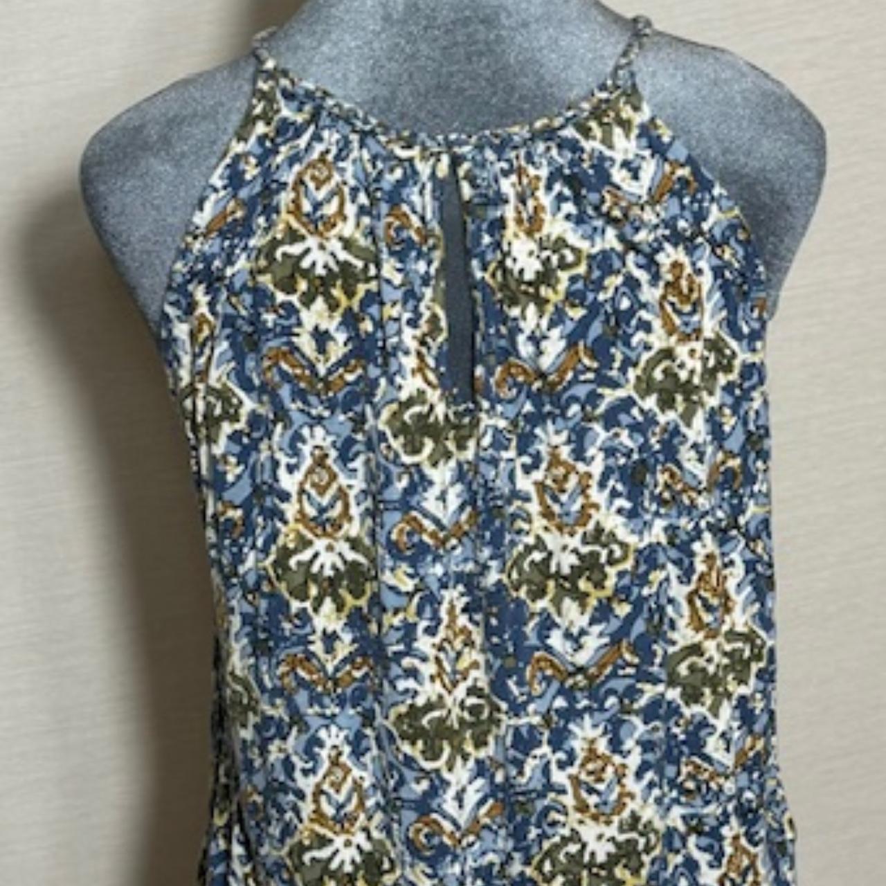 Cato blue floral knit sleeveless... - Depop