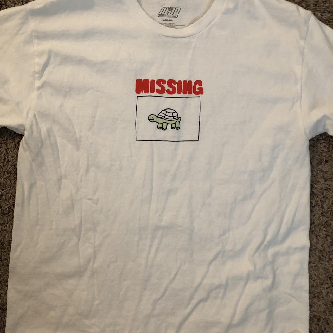 alab missing turtle t shirt size m only wore twice,... - Depop