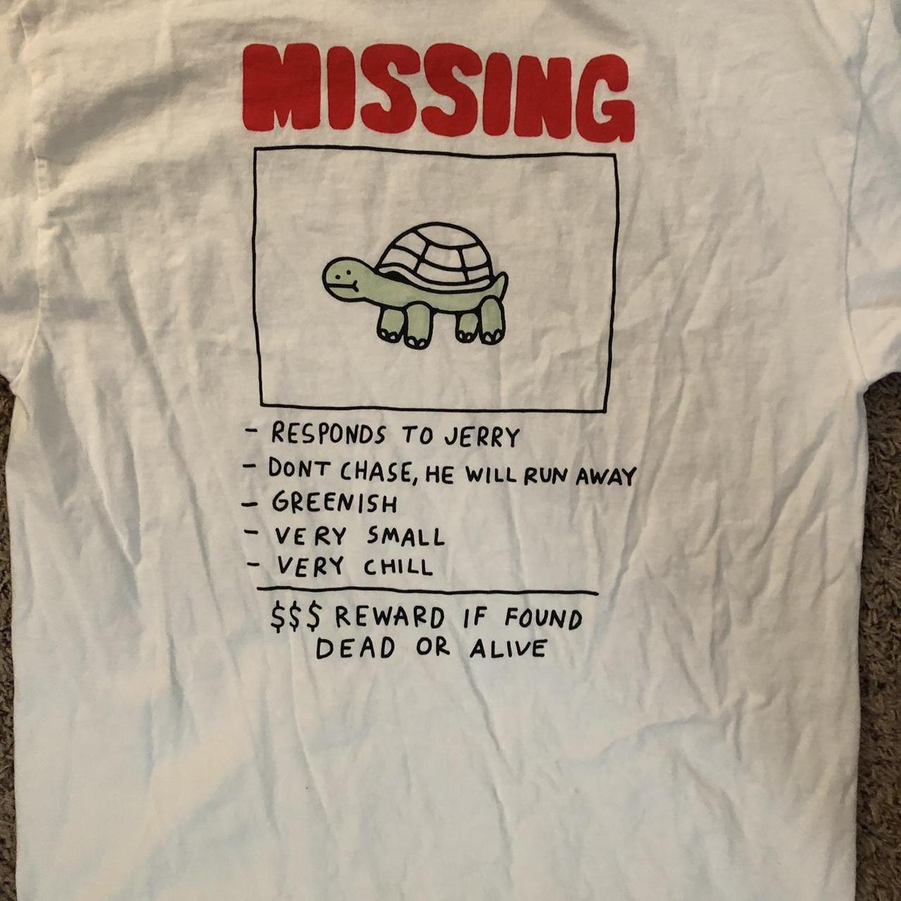 alab missing turtle t shirt size m only wore twice,... - Depop