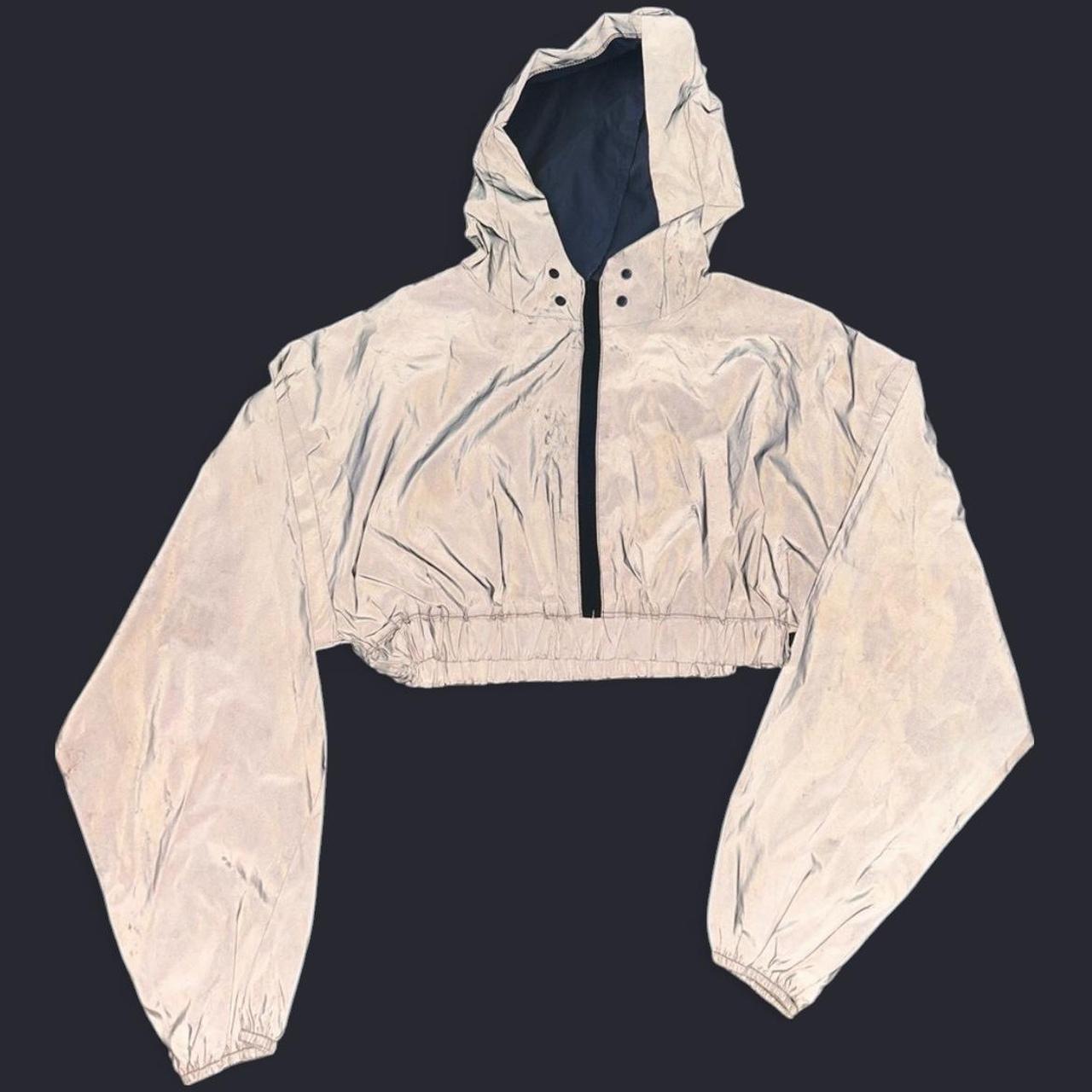 Reflective Crop top/jacket M | Depop