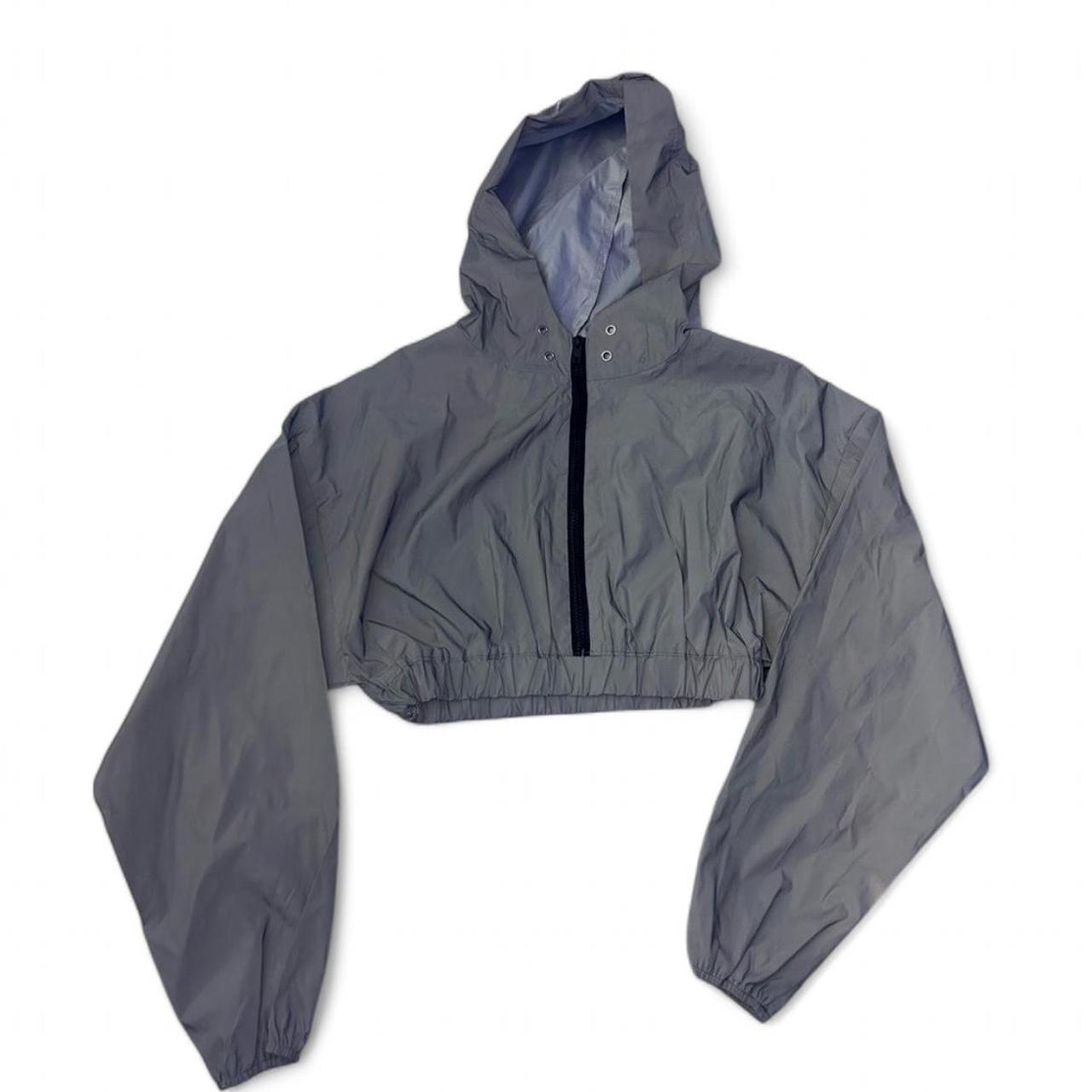 Reflective Crop top/jacket M | Depop