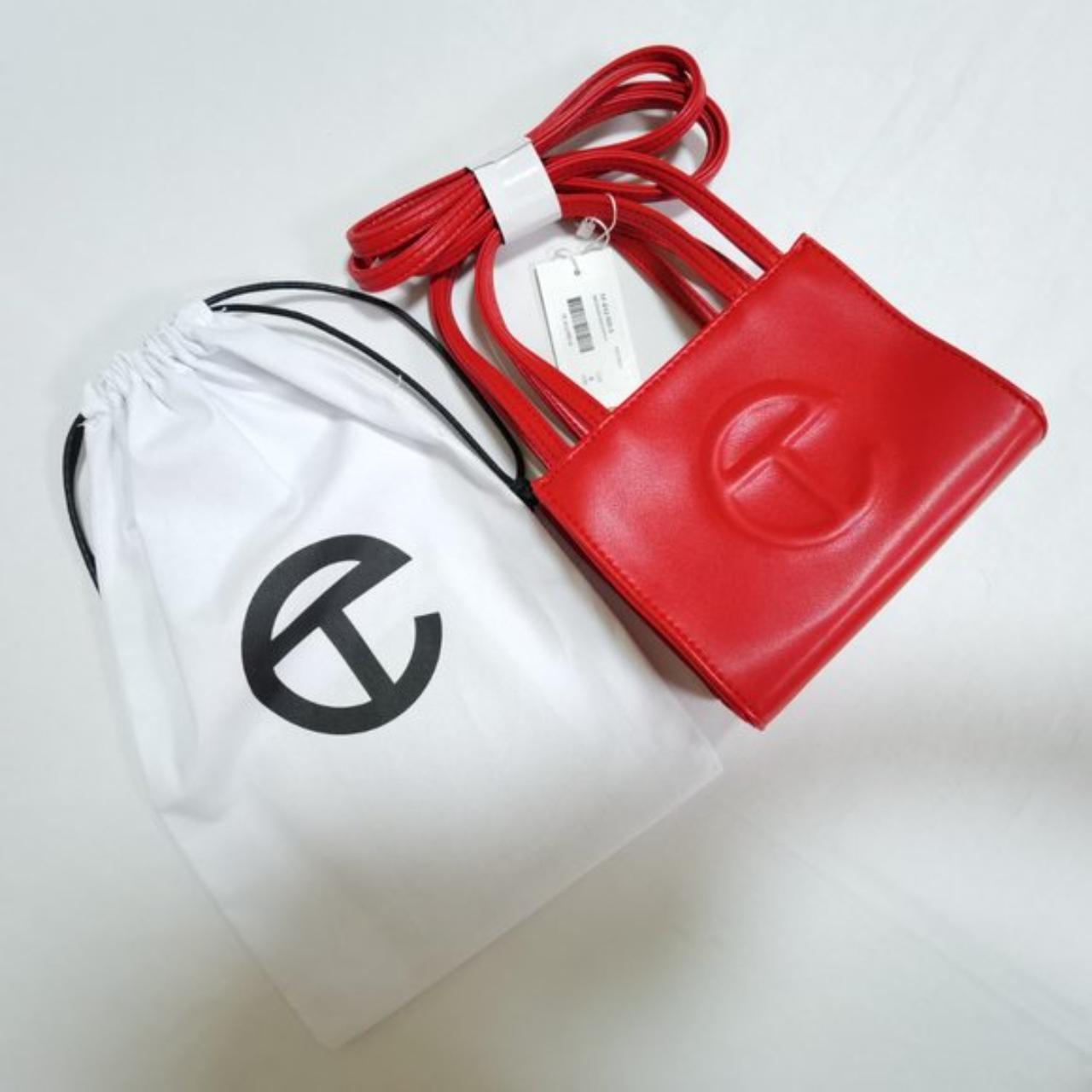 Telfar Small Red Shopping Bag - Depop