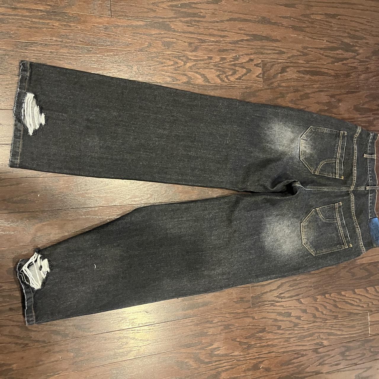Washed Black Denim Jeans From DITCH size W30... - Depop