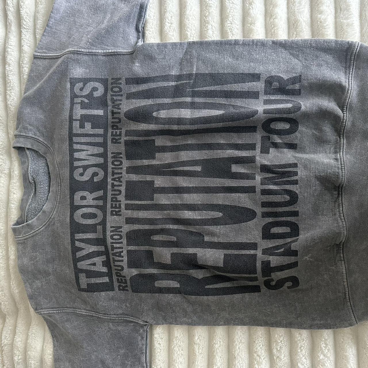 Grey Taylor Swift Reputation Stadium Tour sweatshirt... | Depop